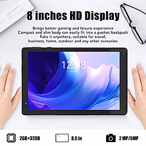 Cryfokt Portable Tablet, 5G Dual Band WiFi Long Battery Life 8.0 Inch Tablet Dual (US Plug)