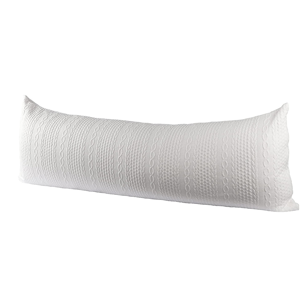YAERTUN Super Soft Body Pillow Cover/Pillowcases 21"x54" with Hidden Zipper Closure (White, Body Pillow Cover 21"x54")