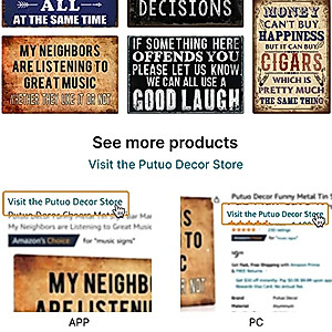 Putuo Decor Money Cant Buy Happiness But It Can Buy Tools Funny Metal Tin Sign,Man Cave Garage Decor 12 x 8 Inches