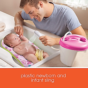 Summer Newborn to Toddler Bath Center and Shower (Pink) – Bathtub Includes Four Stages that Grow with Your Child