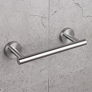 GERZWY 9-Inch Small Kitchen Towel Bar Brushed Stainless Steel Cabinet Hand Towel Bar Wall Mounted Bathroom Organizer AG1101C23-LS