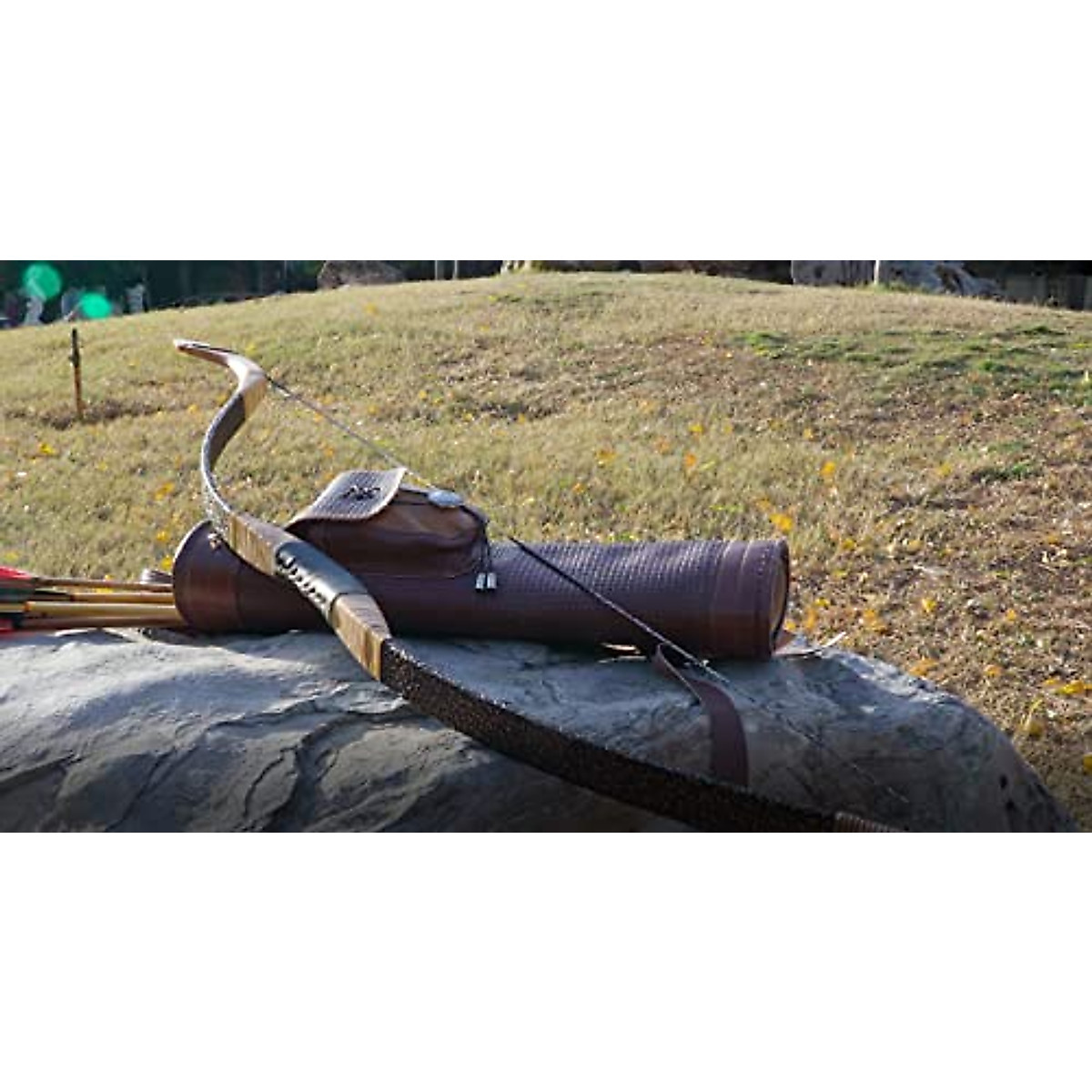 Toparchery Traditional Recurve Bow 53'' Archery Hunting Handmade Horse bow Longbow 45 lbs