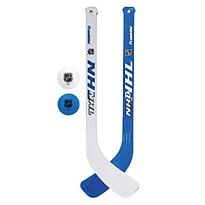 Franklin Sports Mini Hockey Stick and Ball Set - Play Knee Hockey Anytime - Kids Knee Hockey Set - Includes 2 Mini Sticks and 2 Foam Balls - NHL
