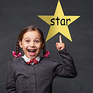 30 Pcs Star Cutouts Double Printed Paper, Star Cutouts Paper, 11 Inch Stars Decoration for Wedding Party Classroom Table DIY Decoration (Gold)