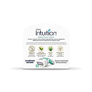 Schick Intuition Sensitive(Aloe) Advanced Moisture Razor Refill Cartridges, 3 count
