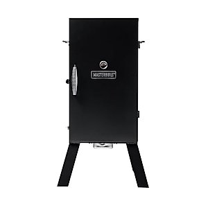 Masterbuilt® 30-inch Electric Vertical BBQ Smoker with Analog Temperature Control, Chrome Smoking Racks and 535 Cooking Square Inches in Black, Model MB20070210