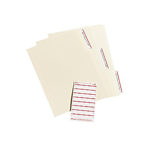 Avery File Folder Labels on 4" x 6" Sheets, Easy Peel, White/Red, Print & Handwrite, 2/3" x 3-7/16", 252 Labels (5201)