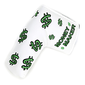 CNC GOLF MONEY MAKER White Putter Cover Magnetic Headcover for Scotty Cameron Taylormade Odyssey Blade
