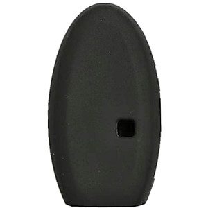 RUNZUIE Silicone Keyless Entry Remote Key Fob Cover Case Protector Fit for Infiniti JX35 QX60 QX80 Q50 Black with Red 5 Buttons