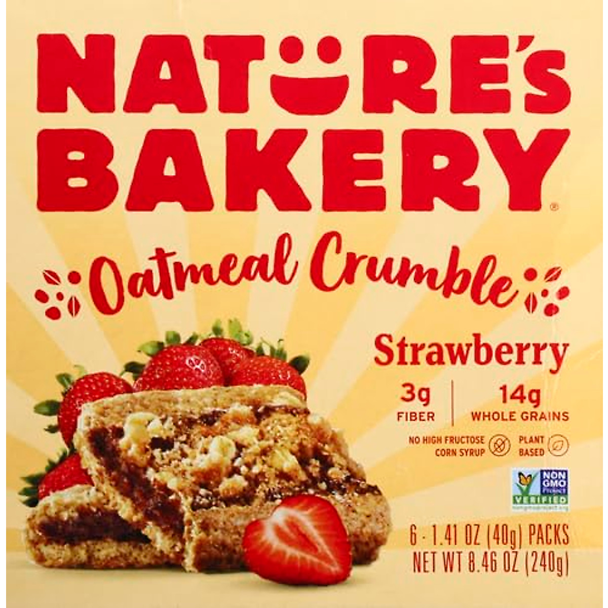 Nature's Bakery Oatmeal Crumble Strawberry Bars, 1.41 Oz, 6 Ct