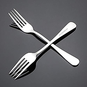 Forks Silverware, Dinner Forks 8 Inches, Briout Forks Set of 12 Premium Food Grade Stainless Steel Forks for Home Kitchen Party Restaurant, Mirror Polished Dishwasher Safe