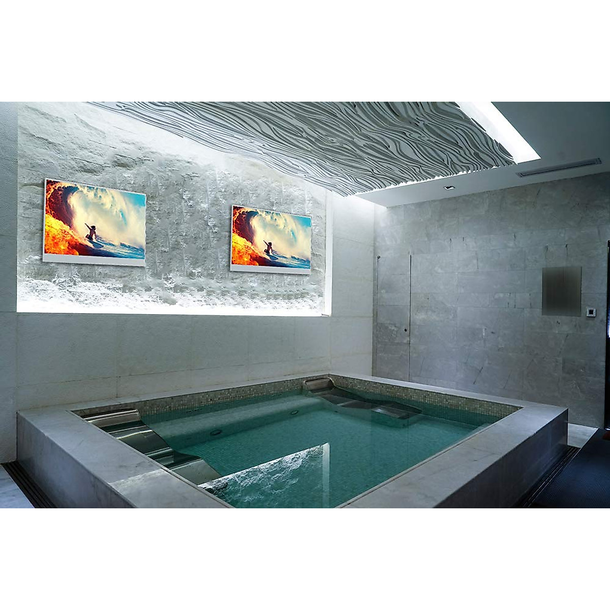 Soulaca 32" inches Smart Touchscreen Magic Mirror LED TV Bathroom Decor Hotel Big Waterproof IP66 Built-in WiFi Bluetooth ATSC