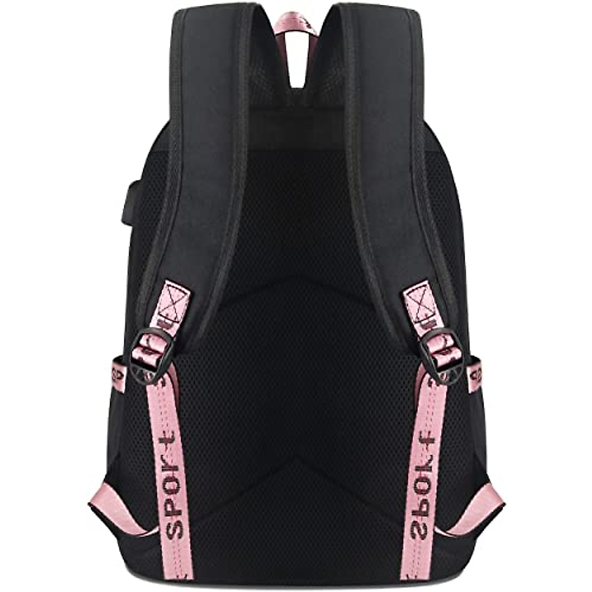 Roffatide Anime Jujutsu Kaisen Backpack Gojo Satoru Book Bag Laptop School Bag with USB Charging Port and Headphone Port