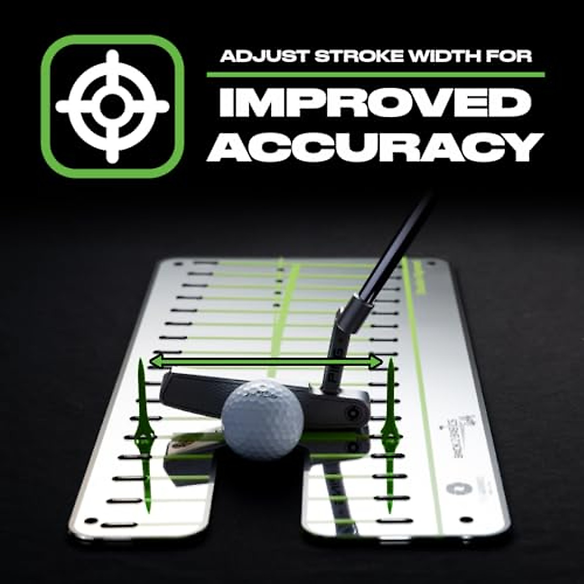 Back 2 Basic Golf Pro Path Golf Putting Mirror - Portable Putting Mirror Training Aid for Golf - Perfect Swing Alignment Mirror - Enhance Indoor/Outdoor Golf Practice