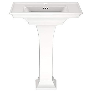 American Standard 297100.02 Town Square S Pedestal Sink-Center Hole Only in White
