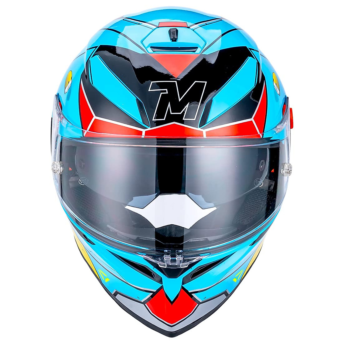 Myamis K5 Motorcycle Helmets Adult Full Face Men Womens Helmet DOT Certified (Blue Challenger, M)