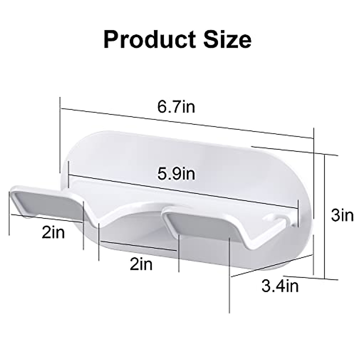 Liboer Hair Dryer Wall Mount Holder Blow Dryer Organizer Hair Dryer Wall Stand Hair Dryer Organizer Rack with Plug & Wire Hook for Bathroom，Multi-Functional Hair Dryer Rack for Dyson Supersonic(white)