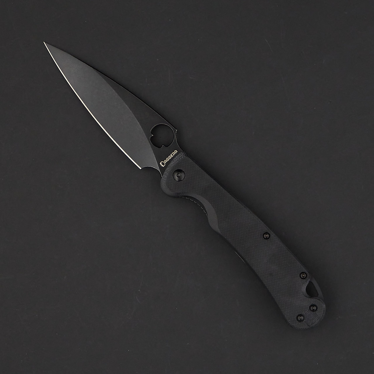 Generic Zhalo EDC folding knife by Daggerr (Black handle and black stonewash blade), FM02-2BKBW