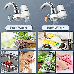 Ronaqua Water Filtration System for Standard Faucets, 320-Gallon Capacity of Filtered Water for Kitchen, Reduce Particles, Chlorine & Bad Taste from Tap Water (1 Filter Included)