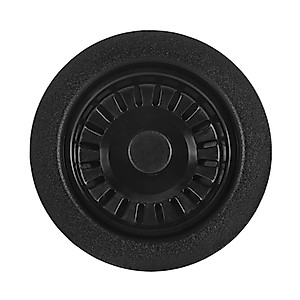 Ruvati Kitchen Sink Basket Strainer Drain Assembly - Matte Black - RVA1038BL