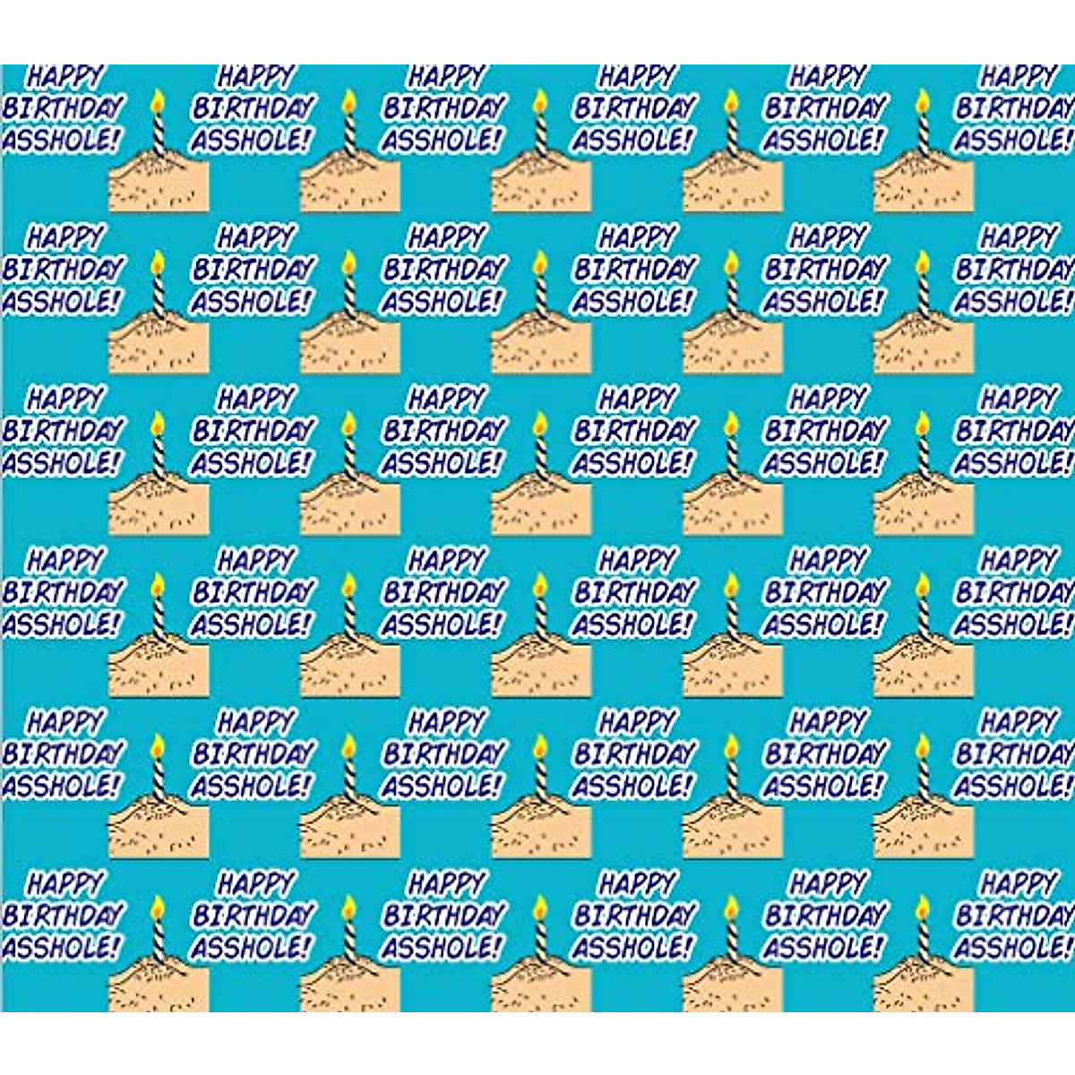 Truly Offensive Gift Wrap Paper (Happy Birthday A**hole)
