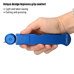 FOSHIO Wrapping Paper Cutter Set, 10Pcs Extra Blades and 4Pcs Roller Head Box Cutter Wallpaper Utility Knife Car Wrap Kit Perfect for Quilting & Cutting Fabric, Paper, Leather