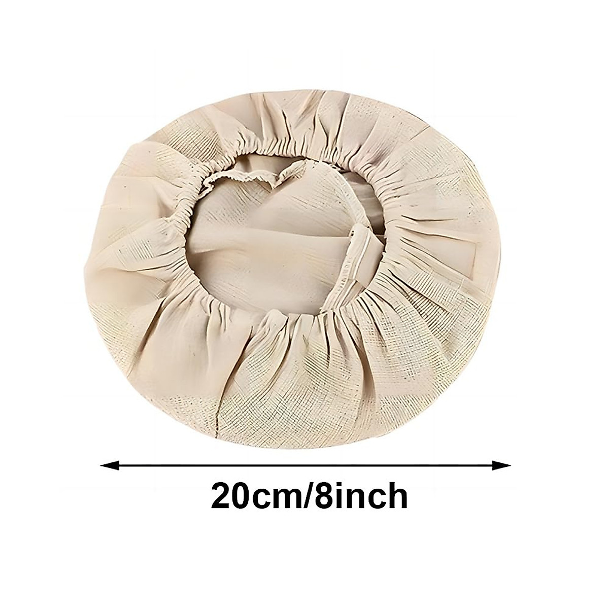 JZSMY 8Pack 8inch Round Sourdough Banneton Proofing Basket Covers, Natural Rattan, Cotton, 8 Pieces