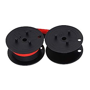 Bigger Replacement for Porelon 11216 Universal Twin Spool Calculator Ribbon for Nukote BR80c, Sharp EL-1197PIII, Dataproducts R3027, Casio DR-210R, Canon MP11DX MP25DV, Black and Red, 3 Pack