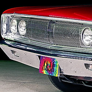 Beatles Abbey Road Crosswalk Space Band Vinyl Album Record Iconic Abbey Road Crosswalk Merchandise Memorabilia UV Full Color License Plate Aluminum UV012 (TieDye Walking)