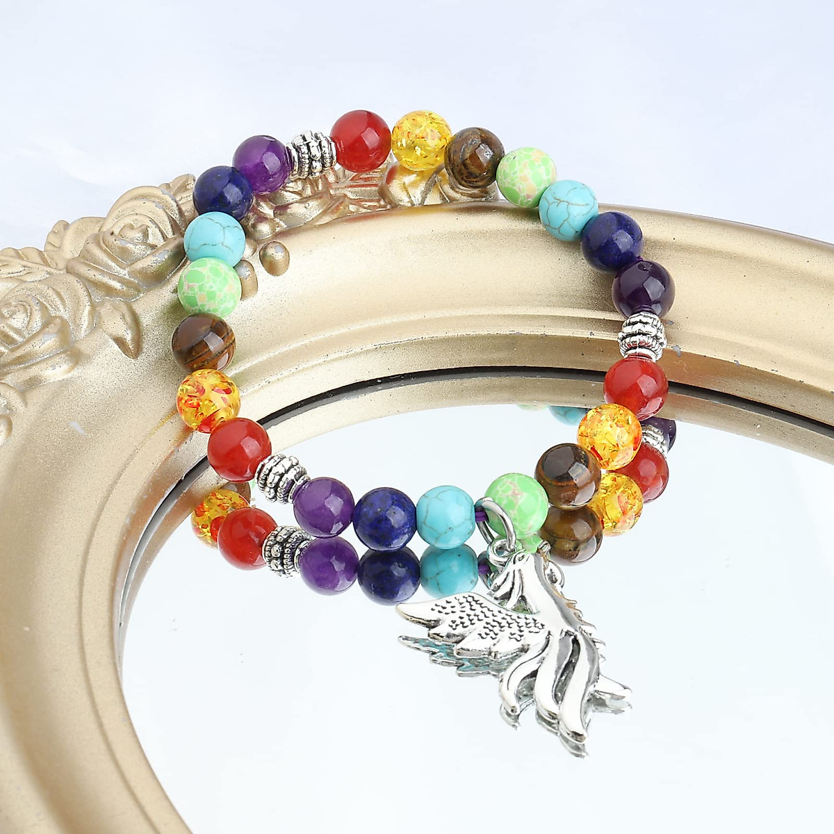 MYOSPARK Phoenix Bracelet Phoenix Bird Charm Phoenix Lover Gift Rising Phoenix Rebirth Inspirational Jewelry Gift (Phoenix bead BR)