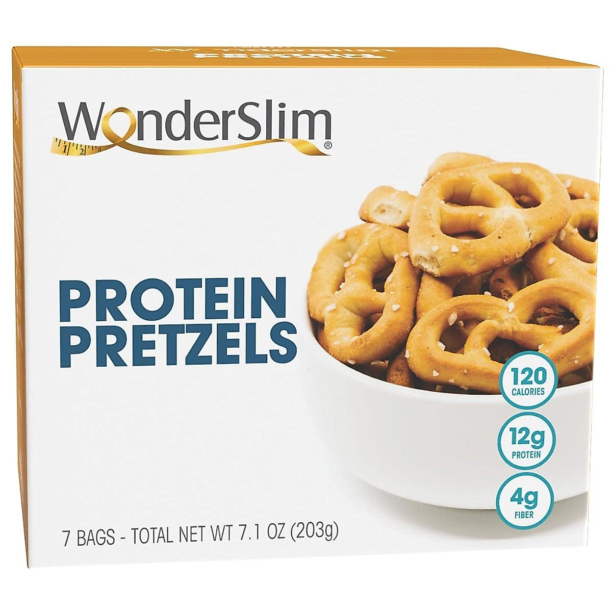 WonderSlim Protein Pretzel Snacks, 120 Calories, 12g Protein, 4g Fiber (7ct)