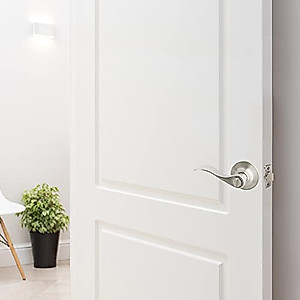 Design House 700492 Springdale Privacy Bed and Bath Door Lever Satin Nickel