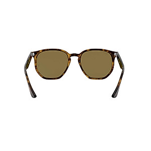 Ray-Ban RB4306 Hexagonal Sunglasses, Light Havana/Dark Brown, 54 mm