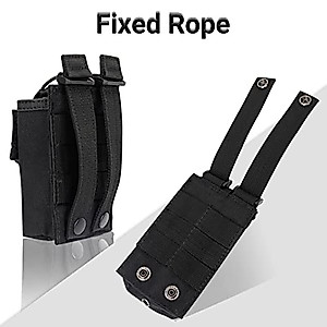 2 Pack Tactical Radio Holder Case Molle Radio Holder Duty Belt Military Heavy Case Accessories Radios Pouch Holster Bag for Baofeng UV-5R BF-F8HP UV-9R Two Way Radio Walkie Talkies Adjustable Storage