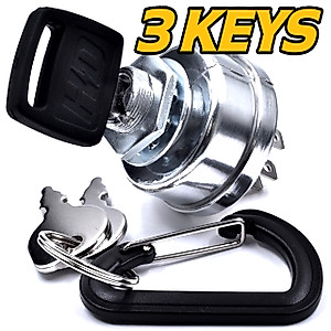 HD Switch Starter Ignition Key Switch w/Keys 25 099 02-S, 25 099 04-S fits Kohler CH11 CH12.5 CH14 CH18 CH20 Engines & More - Includes 3 Keys, Mounting Hardware 2509902-S 2509904-S 2509902S 2509904S