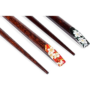 W Home Heim Concept 8- Pairs Bamboo Chopsticks Reusable Chinese Korean Japanese Chopsticks Natural Wood Chop Stick (chopsticks8set)