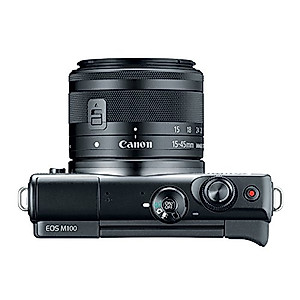 Canon EOS M100 Mirrorless Camera w/ 15-45mm Lens & 55-200mm Lens - Wi-Fi, Bluetooth, and NFC enabled (Black)