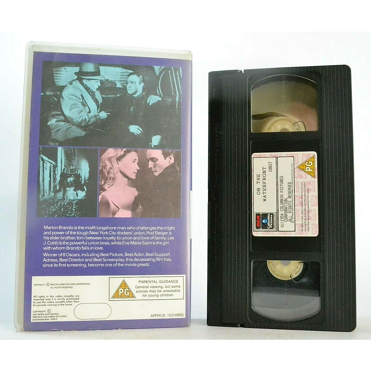 On The Waterfront: (1954) Columbia Pictures - Crime Drama - Marlon Brando - VHS