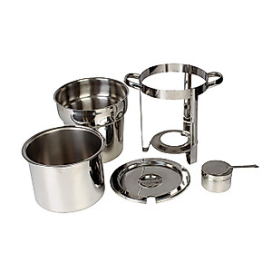 Restaurant Essentials Stainless steel 7 quart round marmite chafer, comes in each
