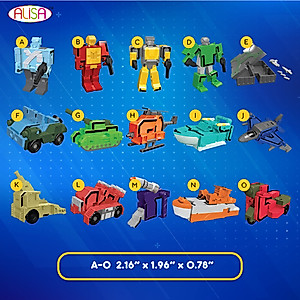 Number Robots Transforming Action Figures - 10 Numbers and Math Signs - Learning Robot Transforming Vehicle Toys, Number Bots Gift for Kids Educational Learning Toys - Transbot Digitech S