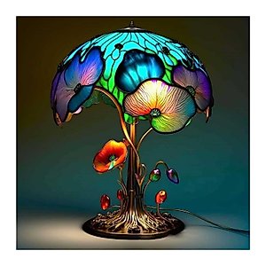 XIBANY Resin Mushroom Decorative,Night Light, Mushroom Lamp,Flower lamp,Mushroom Light,Mushrooms Decor,Bedside LampFor Bedroom Living Room Home Office Decor Gift (Color : C)