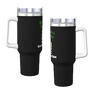 Busier Than A Cucumber In A Women'S Prison 40 Oz Tumbler With Handle Car Cup Portable Insulated Coffee Mug Cold/Hot Drinks Leak-Proof Lid Reusable Travel Mug