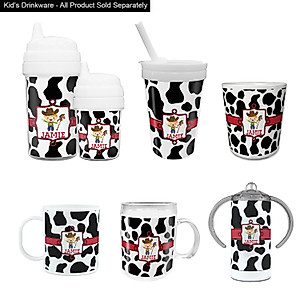 Personalized Cowprint w/Cowboy Toddler Sippy Cup