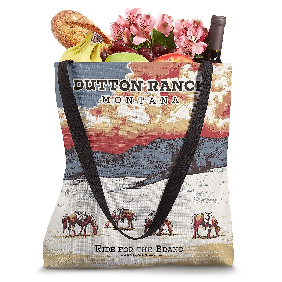 Yellowstone Dutton Ranch Montana Design Tote Bag
