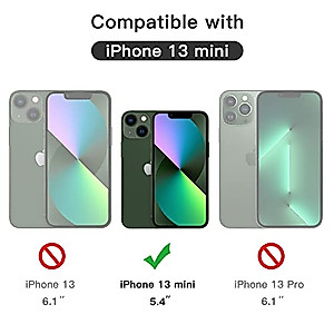 JETech Full Coverage Screen Protector for iPhone 13 mini 5.4-Inch, Black Edge Tempered Glass Film with Easy Installation Tool, Case-Friendly, HD Clear, 3-Pack