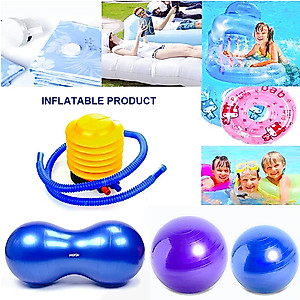 Plastic Bellows Foot Pump, Foot Pump - Sports Inflatable Pump for Inflatables, Yoga, Bed, Mattress, Inflatable Boat, Exercise Ball, Balloon, Balls, Swimming Ring & Toys