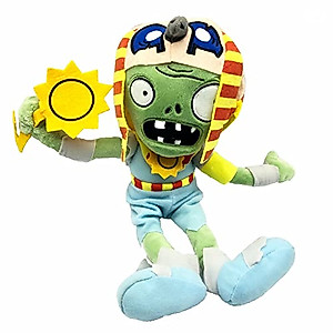 JHESAO 12" Plants and Zombies Plush RA Zombie Toys PVZ Plushies 1 2 Stuffed Soft Doll Sun Zombie Toy
