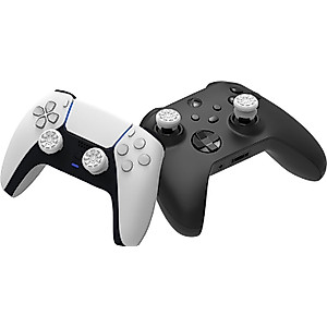 KontrolFreek FPS Freek Galaxy Black for Xbox One and Xbox Series X Controller | 2 Performance Thumbsticks | 1 High-Rise, 1 Mid-Rise | White