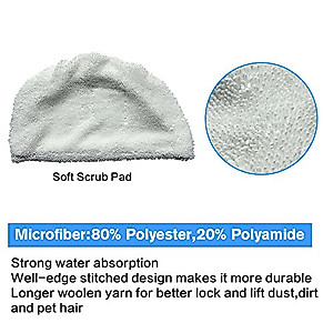 10PK Amyehouse Replacement Pads Compatible with Bissell Powerfresh Steam Mop 1940 1440 1806 1544 2075 2685 Series 19401 19404 19409 1940A 1940F 1940N 1940T 1940Q 1940W B0006 15441 15443 2181 2814
