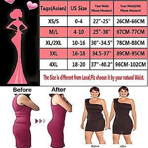 FLORATA Women's Thong Shapewear Tummy Control Butt Lifting Panties High Waist Body Shaper Briefs Black